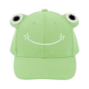 multifit unisex leaf print baseball cap cotton dad cap sports outdoor strapback hat for men women (frog#55c)