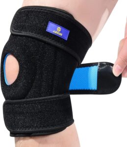 abyon knee braces for knee pain,adjustable maximum knee support for men and women with side stabilizers & patella gel pad for meniscus tear, arthritis, joint pain relief and fast recovery