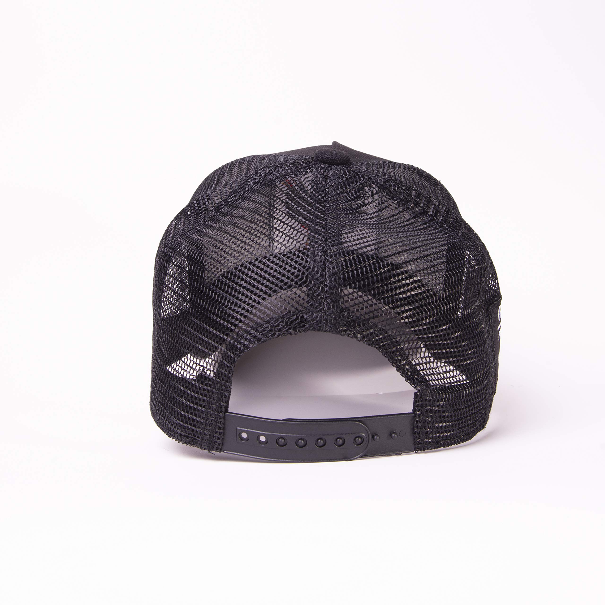 GOLD STAR HAT - Rooster Black Trucker hat Cap Unisex mesh in The Back (Black)