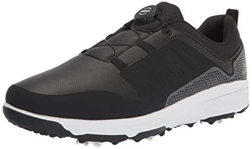 Skechers Men's Torque Twist Waterproof Golf Shoe, Black, 9 Wide