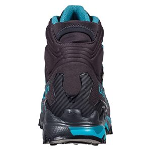 La Sportiva womens Ultra Raptor II Mid GTX Hiking Boots, Carbon/Topaz, 9.5