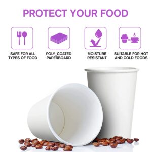 Smygoods 6oz. White Paper Hot Cups, Disposable Paper Cups, Espresso Cups, 100 Count,