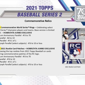 Topps 2021 Series 2 Baseball Hanger Pack