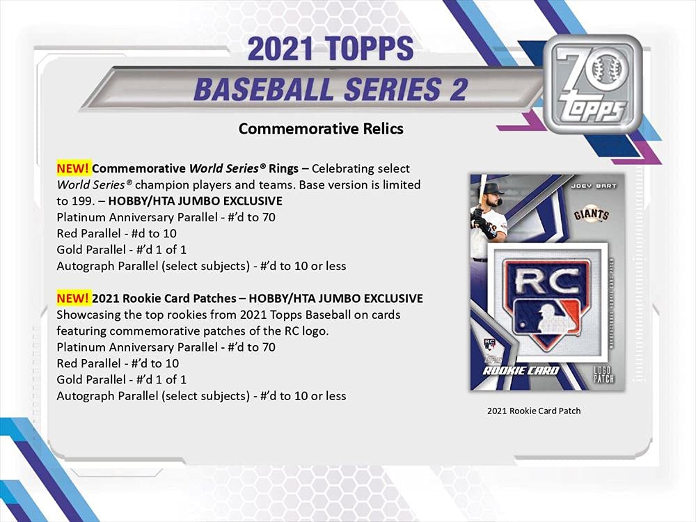 Topps 2021 Series 2 Baseball Hanger Pack