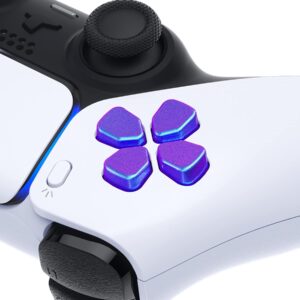 eXtremeRate Ergonomic Split Dpad Buttons (SDP Buttons) for PS5 Controller, Chameleon Purple Blue Independent Dpad Direction Buttons for PS5 Edge, for PS4 All Model Controller - Controller NOT Included