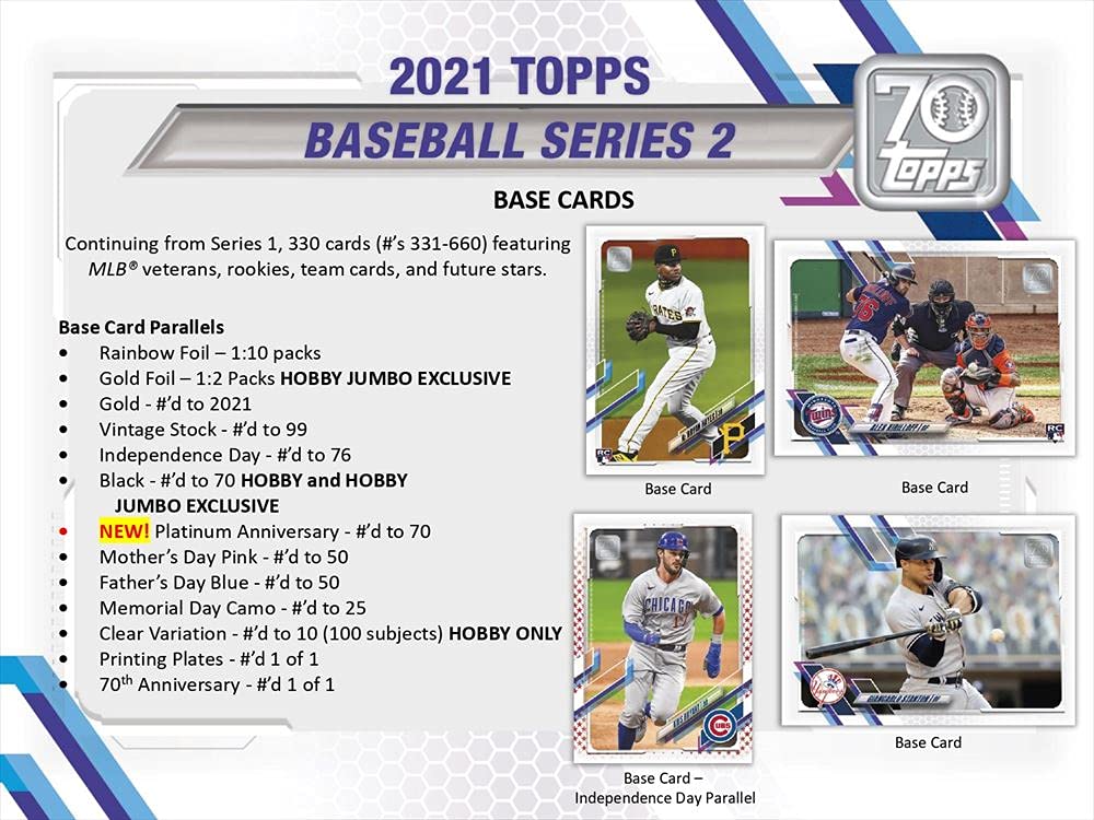 Topps 2021 Series 2 Baseball Hanger Pack