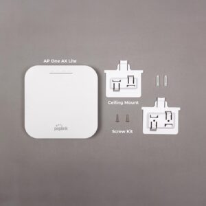 Peplink WiFi Access Point Ethernet AP One AX Lite, 2x2 MIMO Dual-Band Wi-Fi 6, 1x1Gbps Ethernet Port, Omni Antenna, InControl Cloud Management, Seamless Integration with SD-WAN