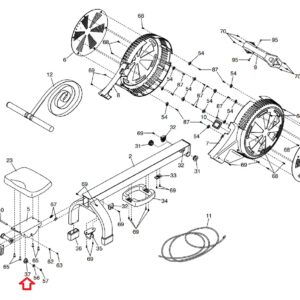 H F Exchange Small Carriage Roller MFR-608Z 363915 Works W Rower