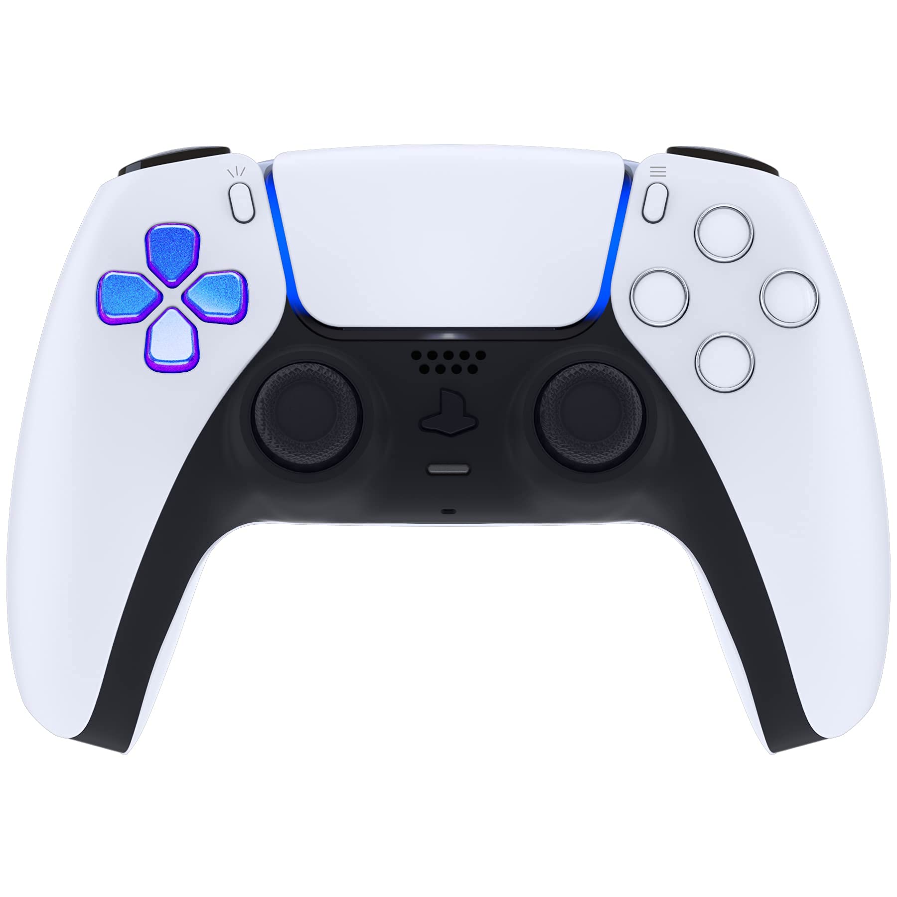 eXtremeRate Ergonomic Split Dpad Buttons (SDP Buttons) for PS5 Controller, Chameleon Purple Blue Independent Dpad Direction Buttons for PS5 Edge, for PS4 All Model Controller - Controller NOT Included