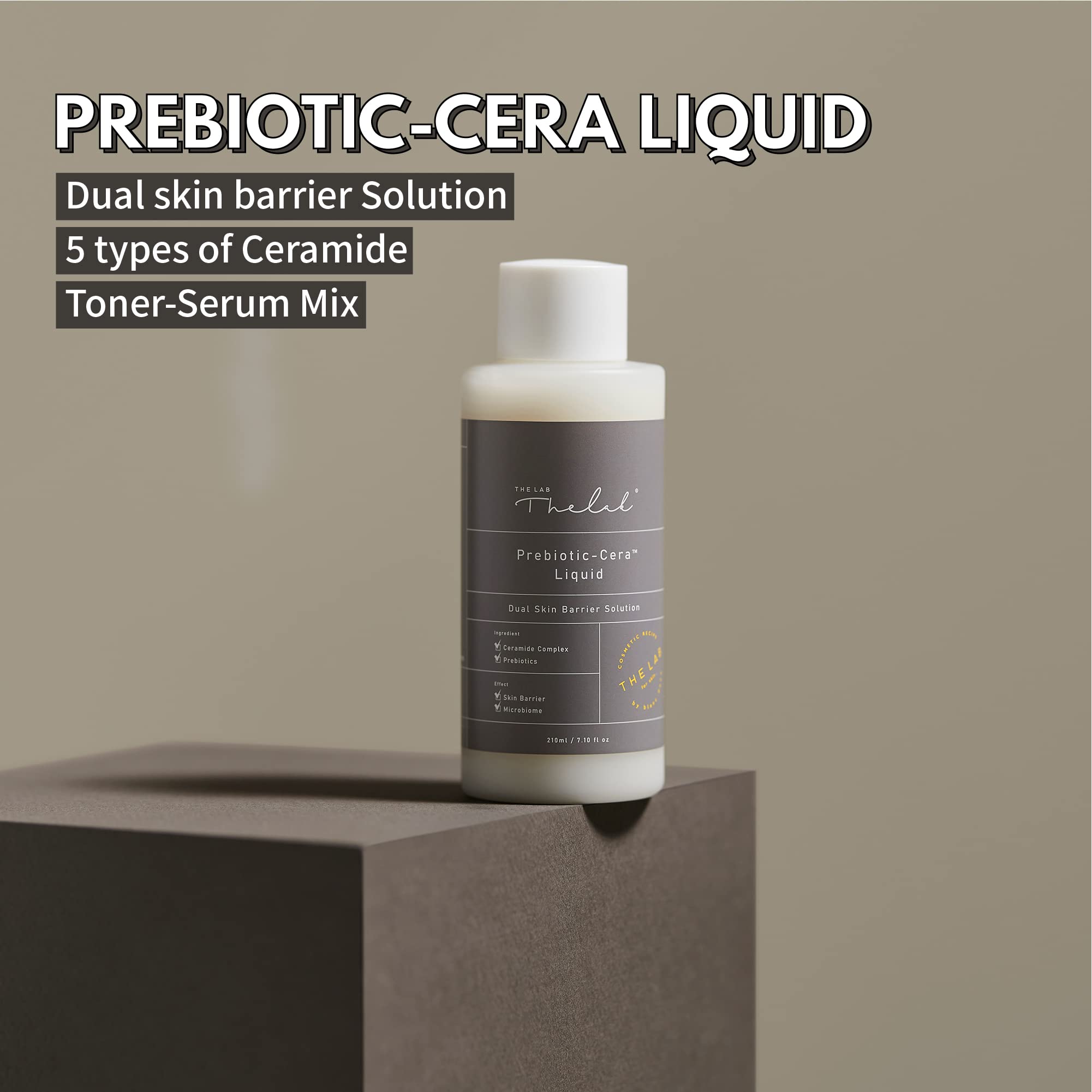 THE LAB BY BLANC DOUX Prebiotic-Cera Liquid - 7.10 Fl Oz/Dual Skin Barrier Solution - Ceramide Complex, Prebiotics