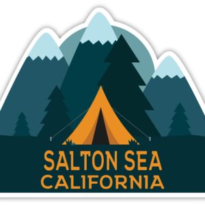 Salton Sea California Souvenir 4-Inch Fridge Magnet Camping Tent Design