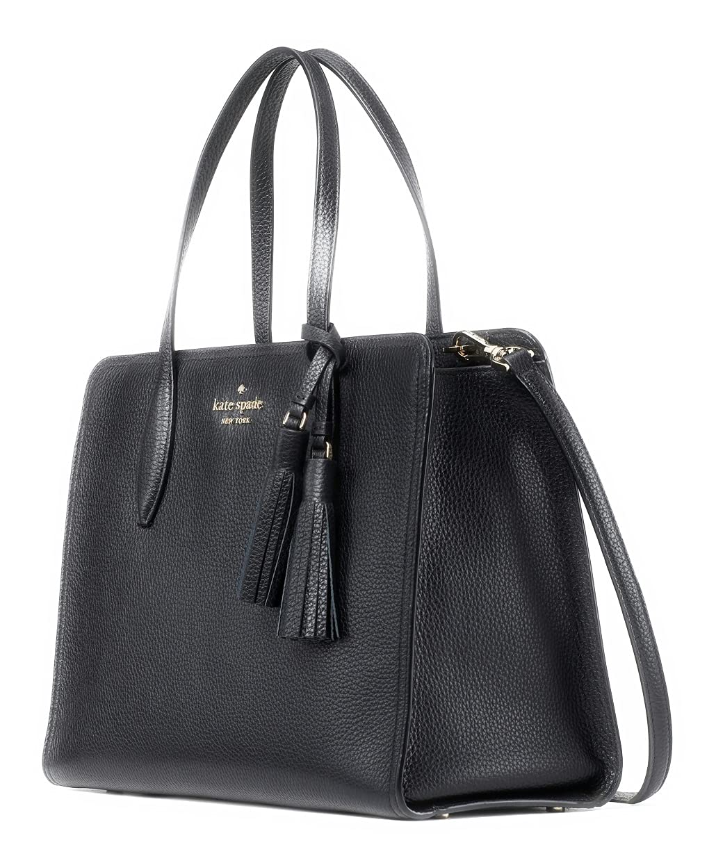 Kate Spade New York Rowe Medium Top Zip Satchel Crossbody Bag Black