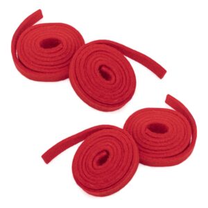 4pcs yootones piano tuning wool felt temperament strip professional piano tuner tool compatible with repair the piano (red)