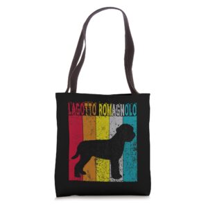 lagotto romagnolo dog vintage retro style men women kids gif tote bag