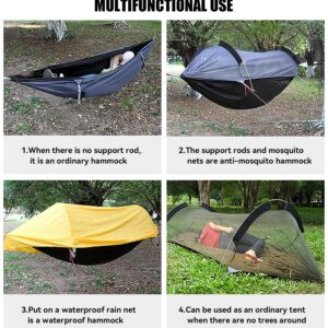 Camping Hammock with Mosquito Net and Rainfly Cover,Camping Hammock,Lightweight Portable Hammock,Waterproof Camping Hammock for Outdoor Backpacking Hiking Travel (Camouflage)