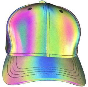 lzlrun rainbow reflective caps men fluorescent hat glow in the dark