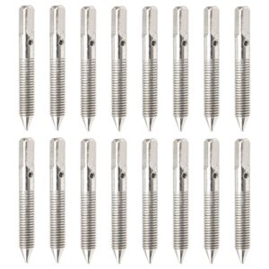 16pcs yootones stainless steel standard piano loose tuning pins pegs parts compatible with piano tuning tools(silver)