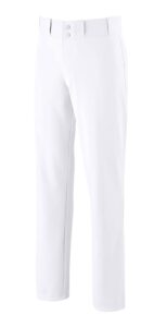 mizuno boys youth prospect baseball pant, white, large us