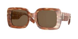 be4327 391573 delilah 51mm brown/plastic lens brown square sunglasses for women + bundle with designer iwear eyewear kit