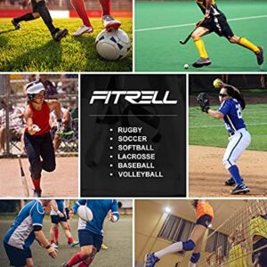 FITRELL 2 Pack Baseball Soccer Softball Socks for Youth Men & Women Over-the-Calf Knee High Socks Sports Tube Socks, Red, Medium