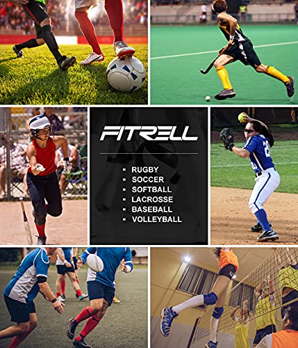 FITRELL 2 Pack Baseball Soccer Softball Socks for Youth Men & Women Over-the-Calf Knee High Socks Sports Tube Socks, Red, Medium