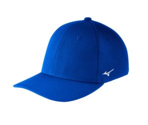 mizuno stretch fitted team hat, large/x-large, royal