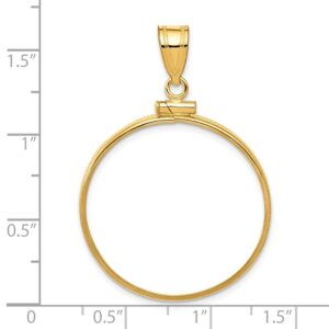 Gold Coin Mounting | Mexican 20 Peso coins | 27.5mm | Screw Top | Plain Reeded Edge and Rope Style Bezel Frames | Solid 14K Gold