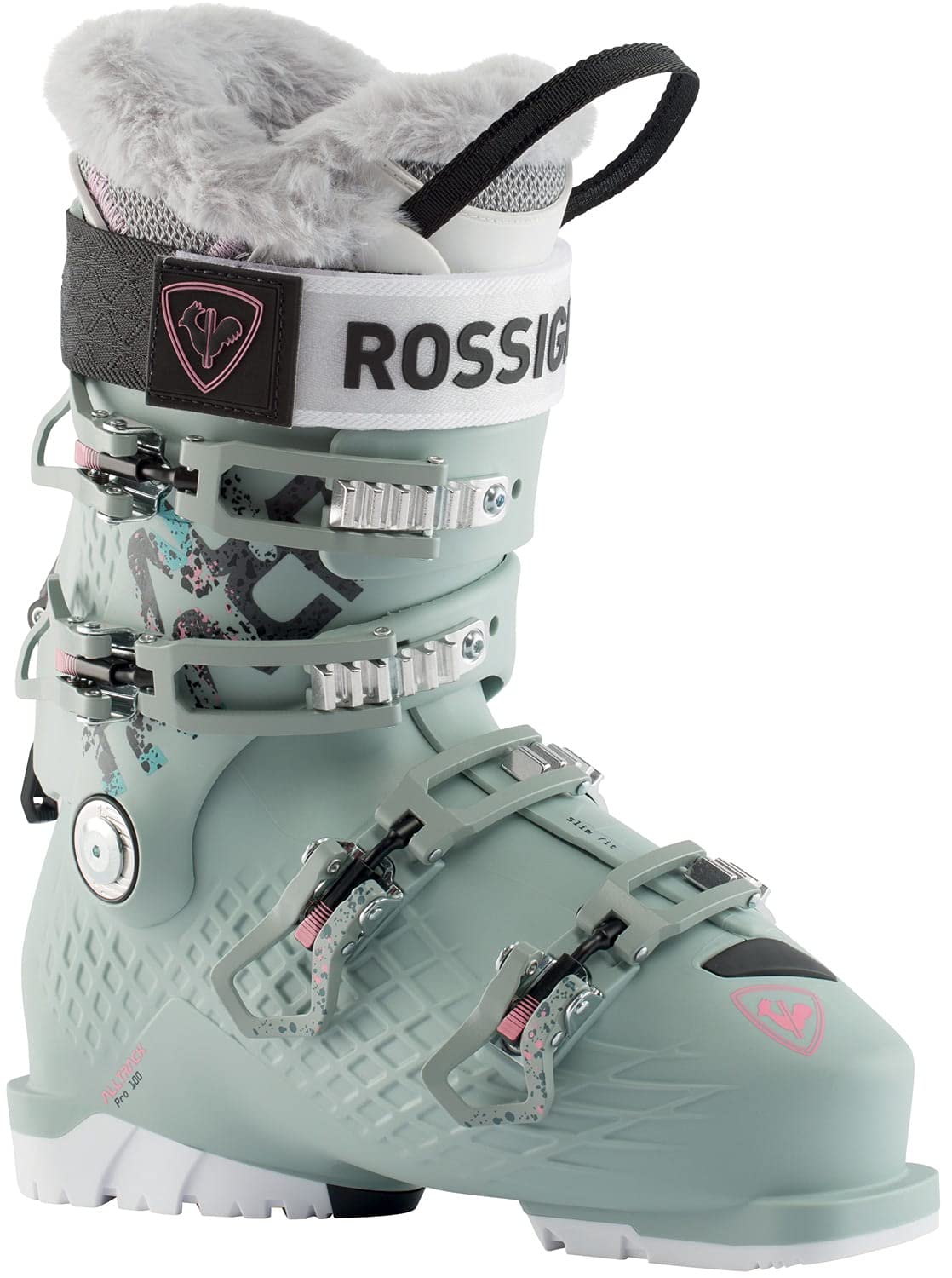 Rossignol Alltrack Pro 100 Womens Ski Boots Shadow Green 6.5 (23.5)