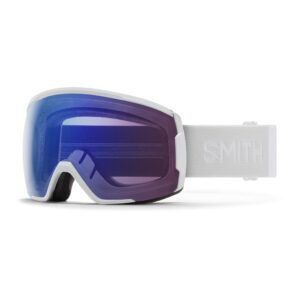 smith proxy asia fit snow goggle - white vapor | chromapop photochromic rose flash