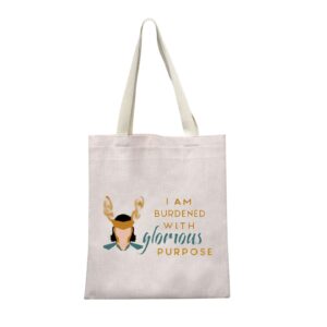 tsotmo tv show inspired gift i am burdened with glorious purpose novelty canvas tote bag fans gift friendship gift（purpose tote）