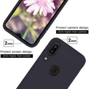 Vinve for Samsung Galaxy A20 Case, Galaxy A30 Case, Liquid Silicone Slim Gel Rubber Full Body Protection Shockproof Cover Drop Protection Case for Galaxy A20 (Black.)