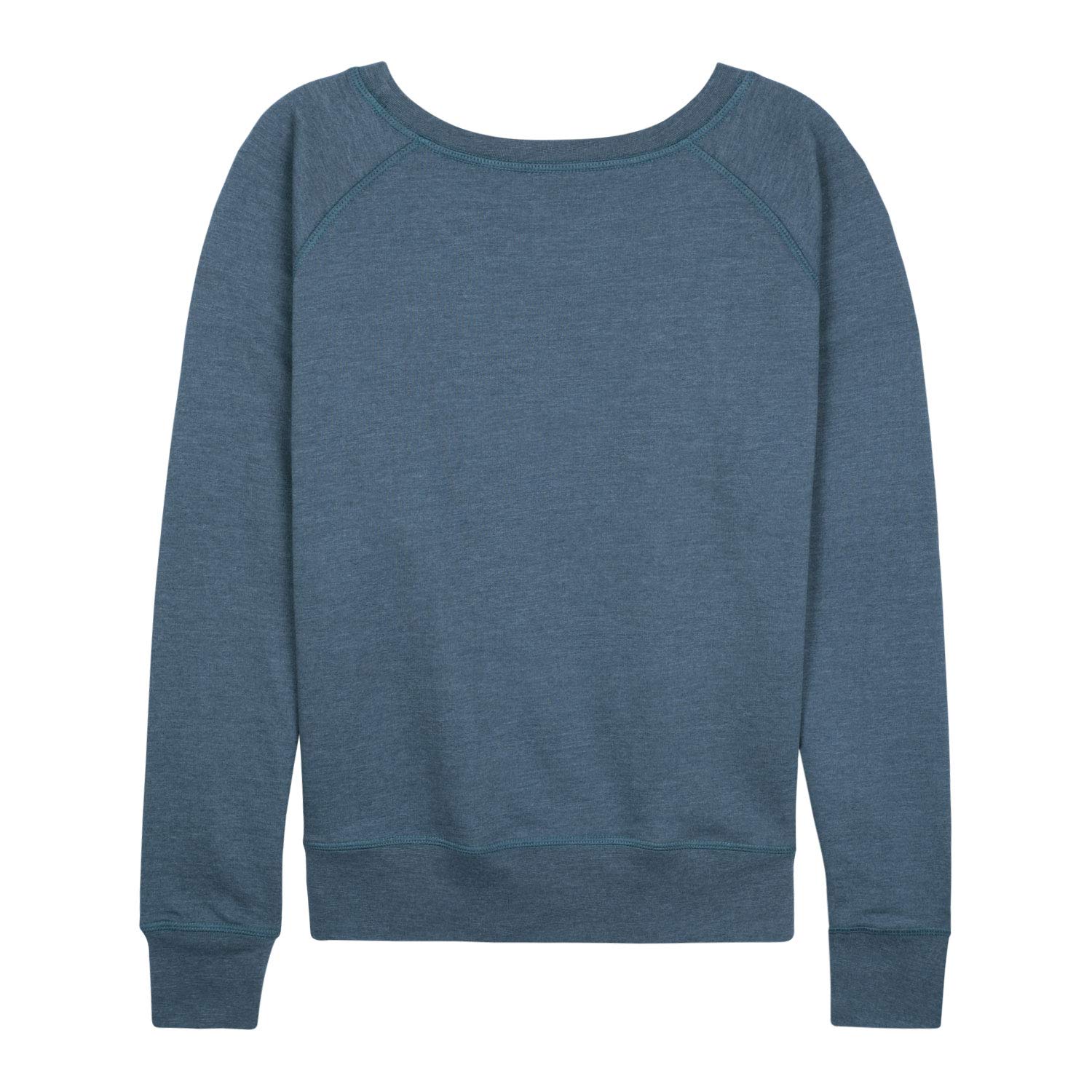 Peanuts HYBRID APPAREL Don't Worry Hoppy - Women's Lightweight French Terry Pullover - Size 4X Heather Blue