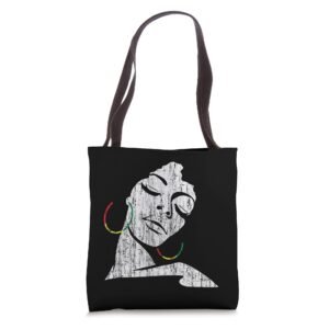 beautiful african american woman tote bag