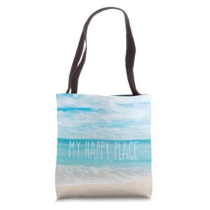 rae inspired dunn mug my happy place summer vacay beach day tote bag