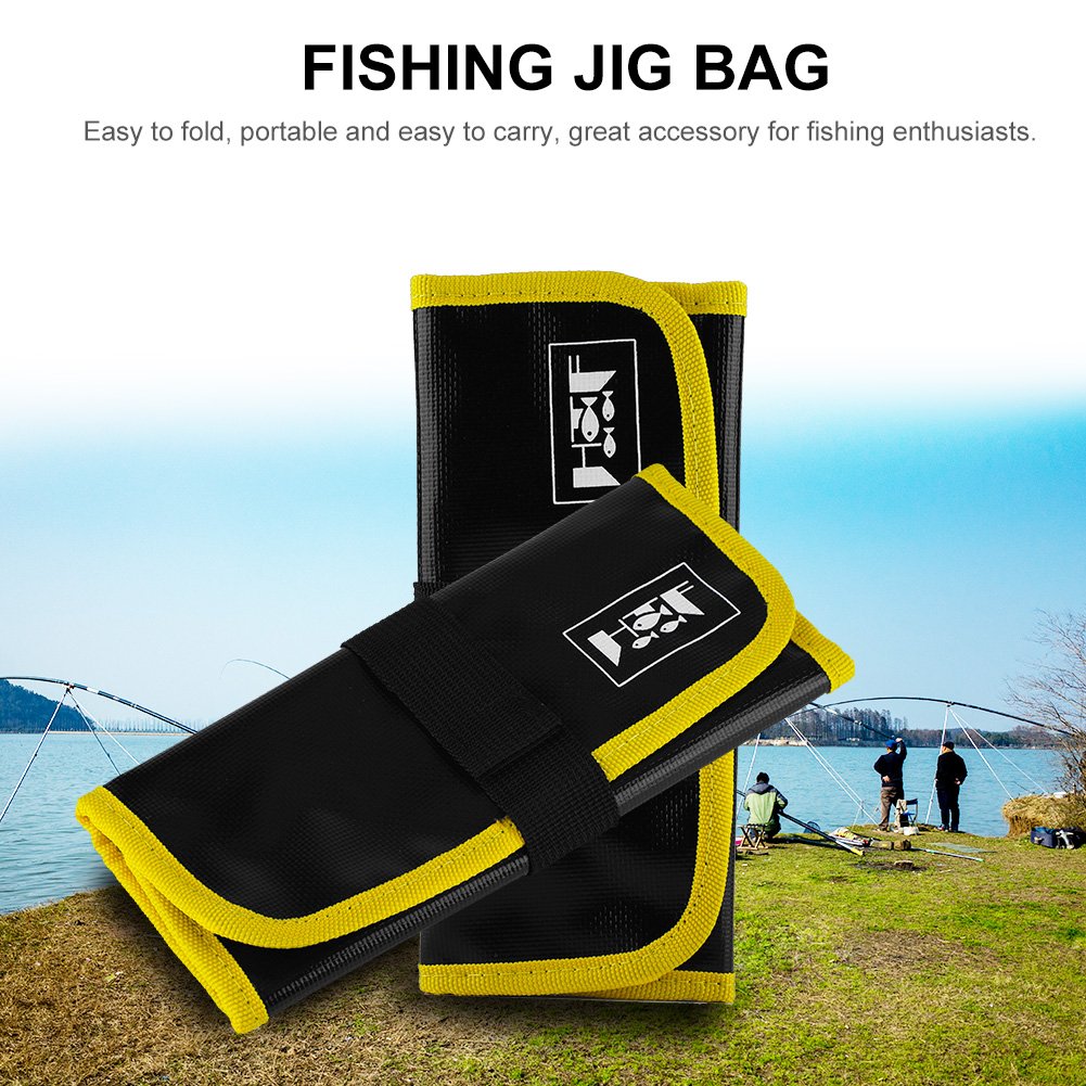 OUKENS Fishing Reels and Fishing Maintenance Tools Fishing Tackle Bag,PVC Portable Fishing Jig Tool Storage Bag Fishing Tackle