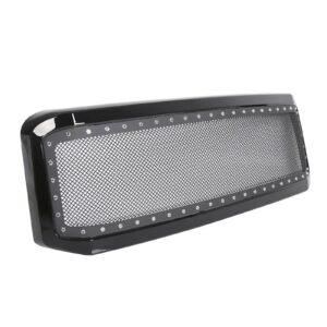 laformo rivet mesh front bumper grille w/shell compatible with 2005 2006 2007 ford f250 f350 super duty