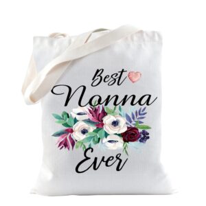 tsotmo best nonna ever gift grandma gift from grandchild nonna canvas tote bag (nonna canvas)