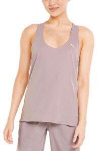 puma women's studio foundation relaxed tank, quail, large