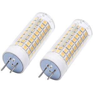 ydjoo gy8.6/g8 led bulb 10w ceramic led light bulbs dimmable corn bulbs 80w halogen equivalent warm white 3000k gy8.6/g8 bi-pin base ac120v for under cabinet counter ceiling fan light, 2 pack