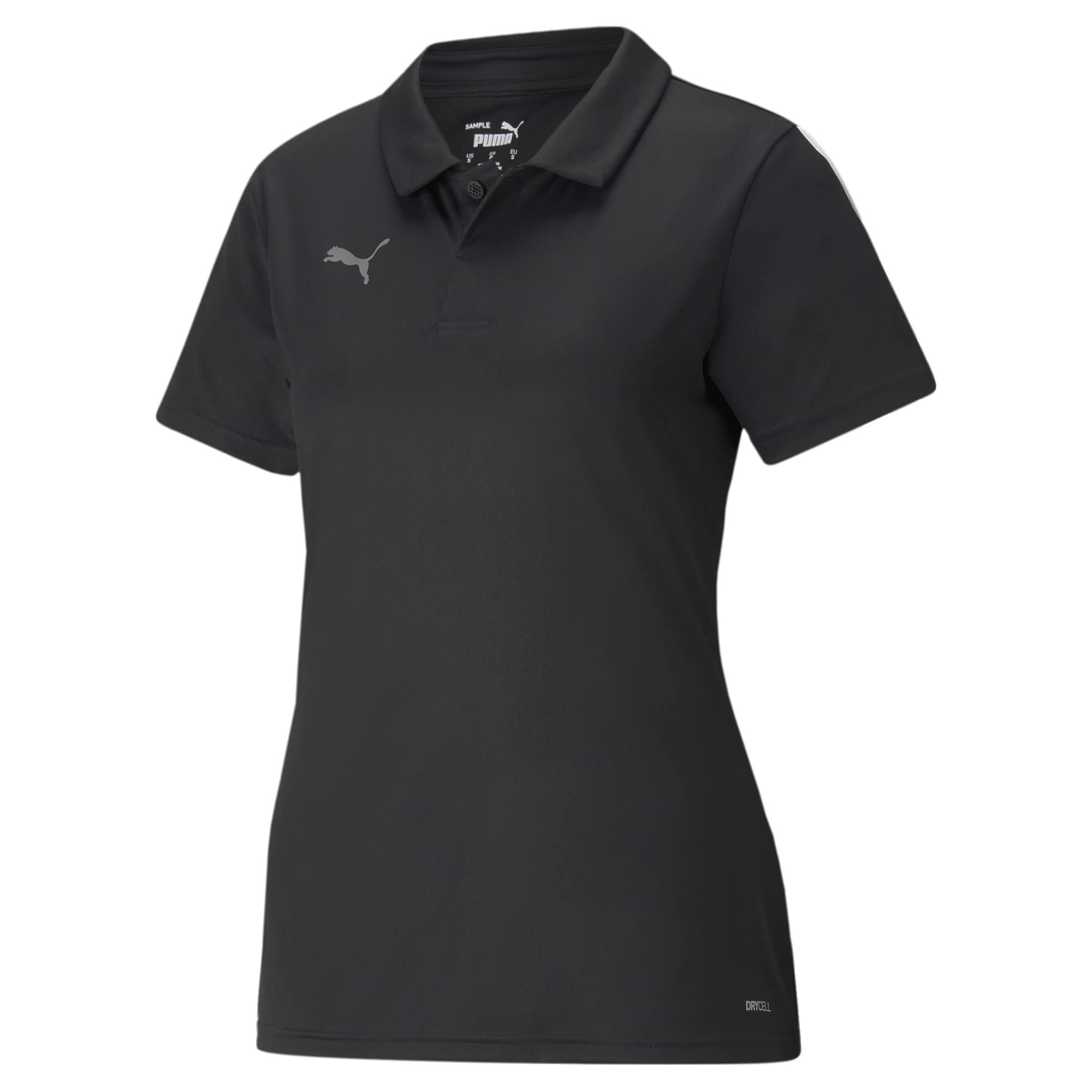 PUMA Women's teamLIGA Sideline Polo, Black White, X-Large