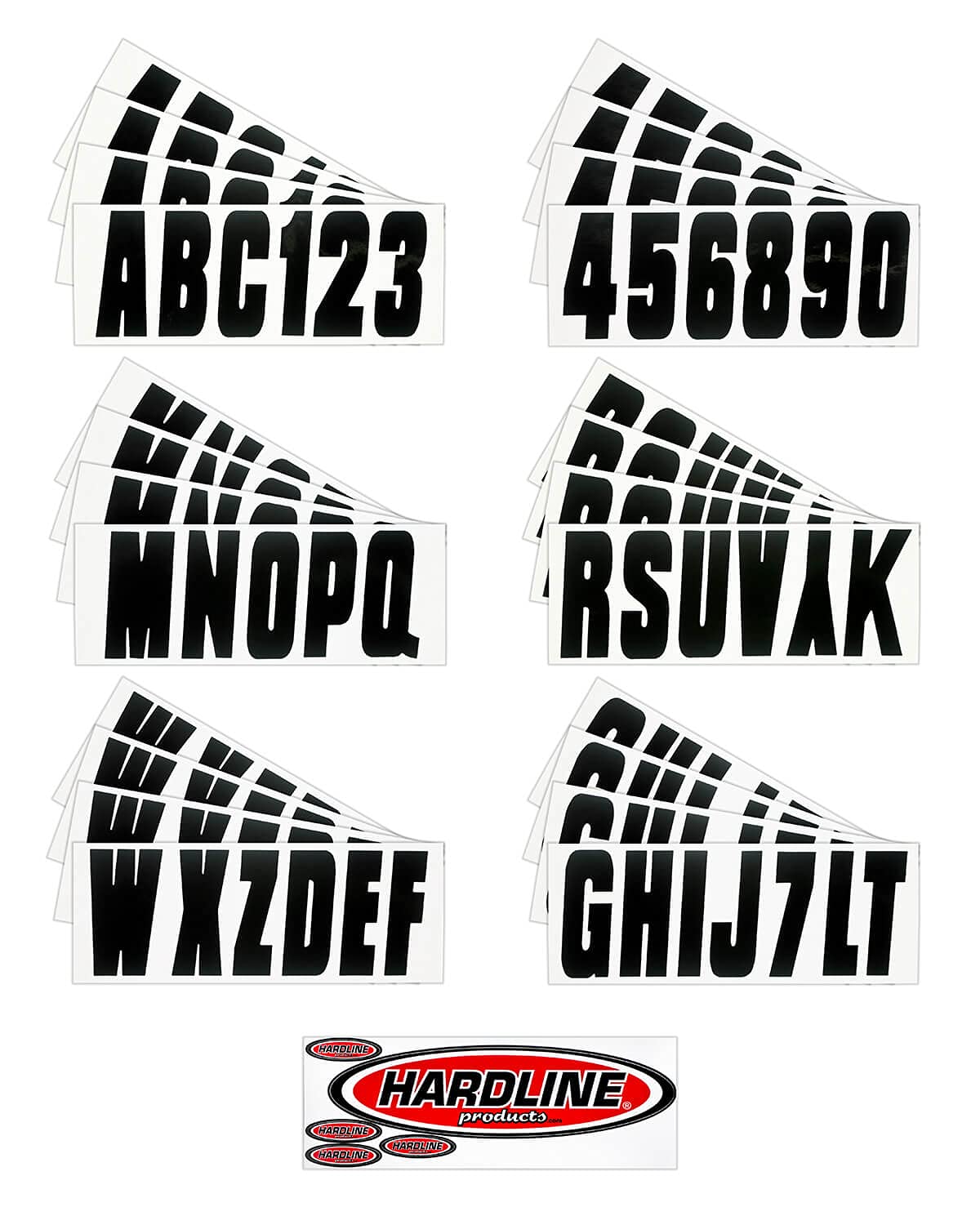 Hardline Products Boat Lettering 3″ Registration kit for Inflatable Boats - INFBLK350