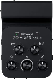 roland go:mixer pro-x audio mixer for smartphones | connect and mix up to 7 audio sources | add studio quality audio to your social content and livestreams