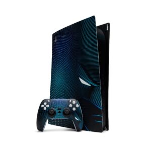 popeart "dark justice" console + 2 controller 3m vinyl skins bundle for ps5 standard disc edition