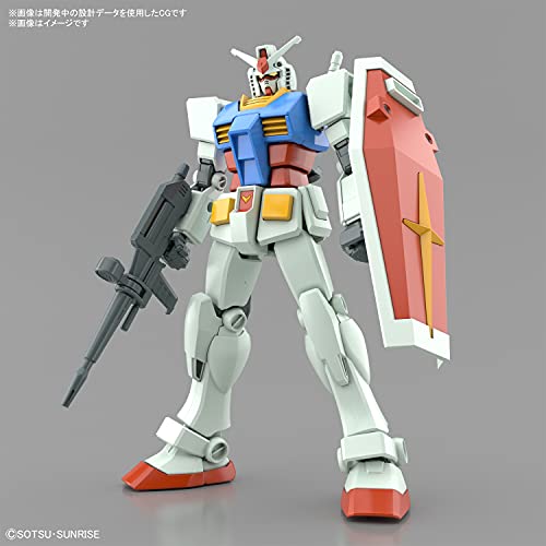 Bandai Hobby - Mobile Suit Gundam - 1/144 RX-78-2 Gundam (Full Weapons Set), Bandai Spirits Entry Grade Model Kit