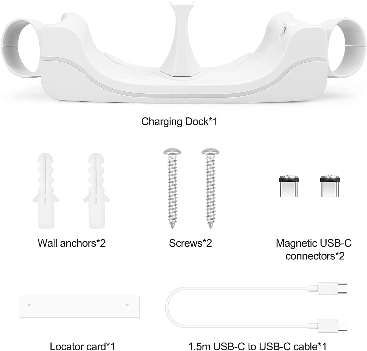 RGEEK Wall Charging Dock for Quest 2, Quest 2 Accessories Charging Station with LED Indicator, High Speed, Fast Charging Dock with Display Stand for Quest 2