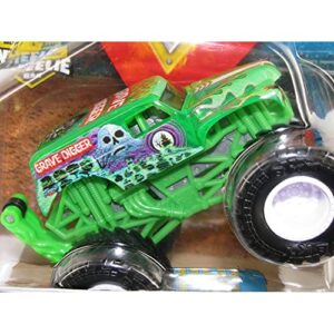 Monster Jam 2021 Spin Master 1:64 Diecast Monster Truck with Wheelie Bar: Shear Madness Grave Digger