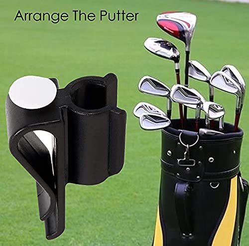 Alovexiong 2 Pack Golf Putter Clip Golf Bag Clip on Putter Clamp Holder Golf Putter Clip Organizer Ball Marker for Golf Accessories