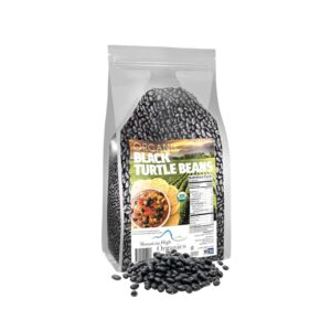 mountain high organics - 5 lbs, organic dry black beans, non-gmo, vegan, certified usda organic whole dried black beans, plant based protein and fiber