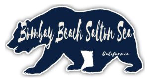 bombay beach salton sea california souvenir 3x1.5-inch fridge magnet bear design