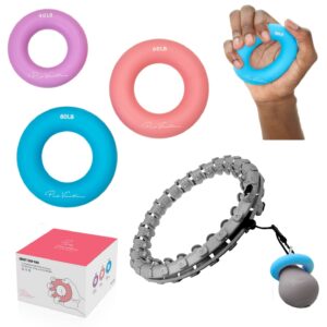 pink variations smart exercise rings - hoop extra weight - hand exerciser– pilates ring - grip strength trainer compatible with smart weighted hoop extra weight-ideal for fitness, rehabilitation, yoga